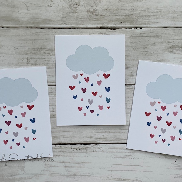 Raining Hearts - Etsy