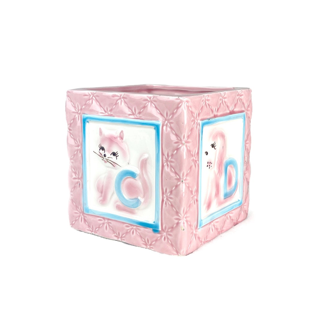 Inarco ABC Ceramic Planter, Cat, Dog, Ball, Nursery Organizer - Etsy