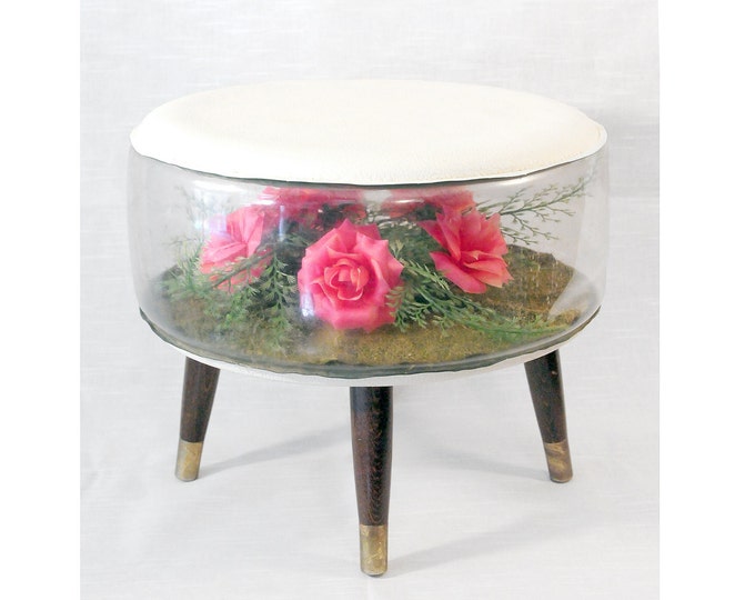 Rare Inflatable Terrarium Footstool Ottoman - Mid Century Modern Kitsch ...
