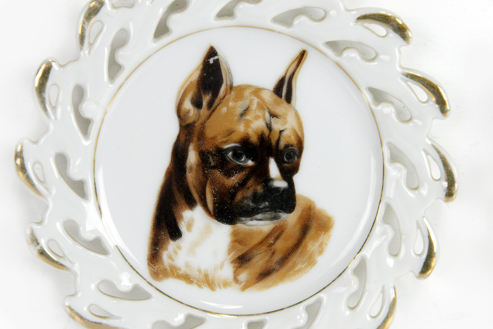 Decorative Plate Boxer Pair Dog Wall Plate Porcelain - Etsy