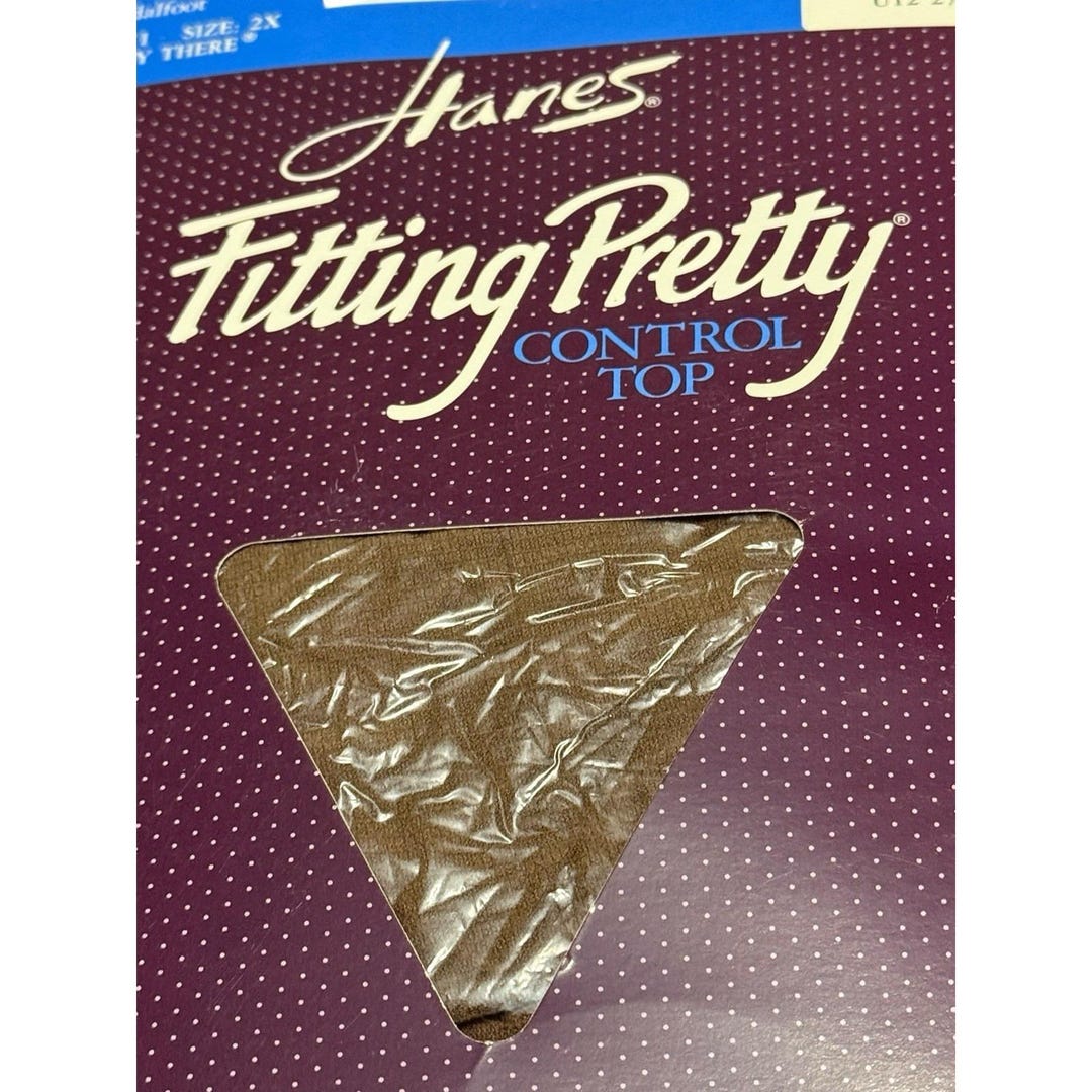 VTG Fitting Pretty Queen Control Top Pantyhose 2X 771 Barely There ...