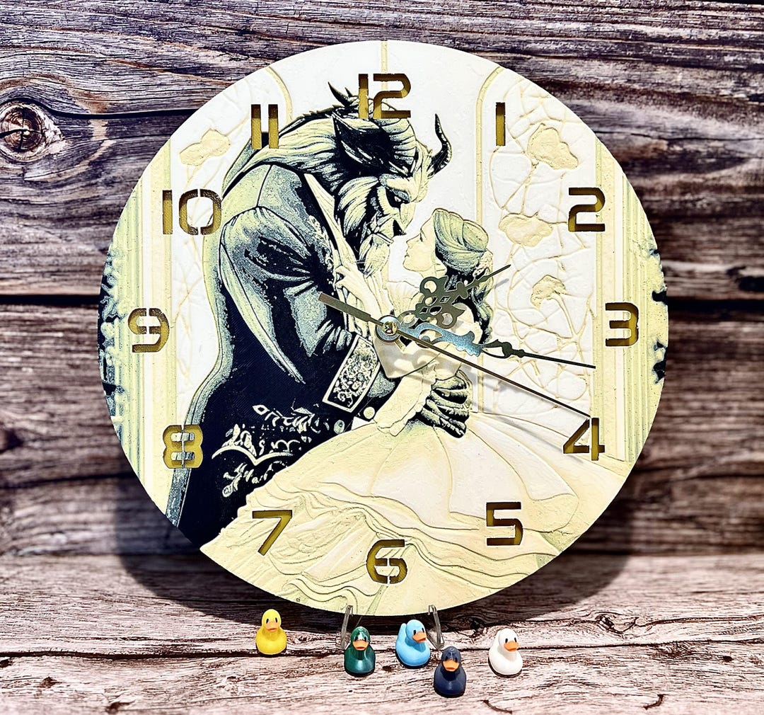 Be Our Time-- Beauty and the Beast Inspired Clock - Etsy