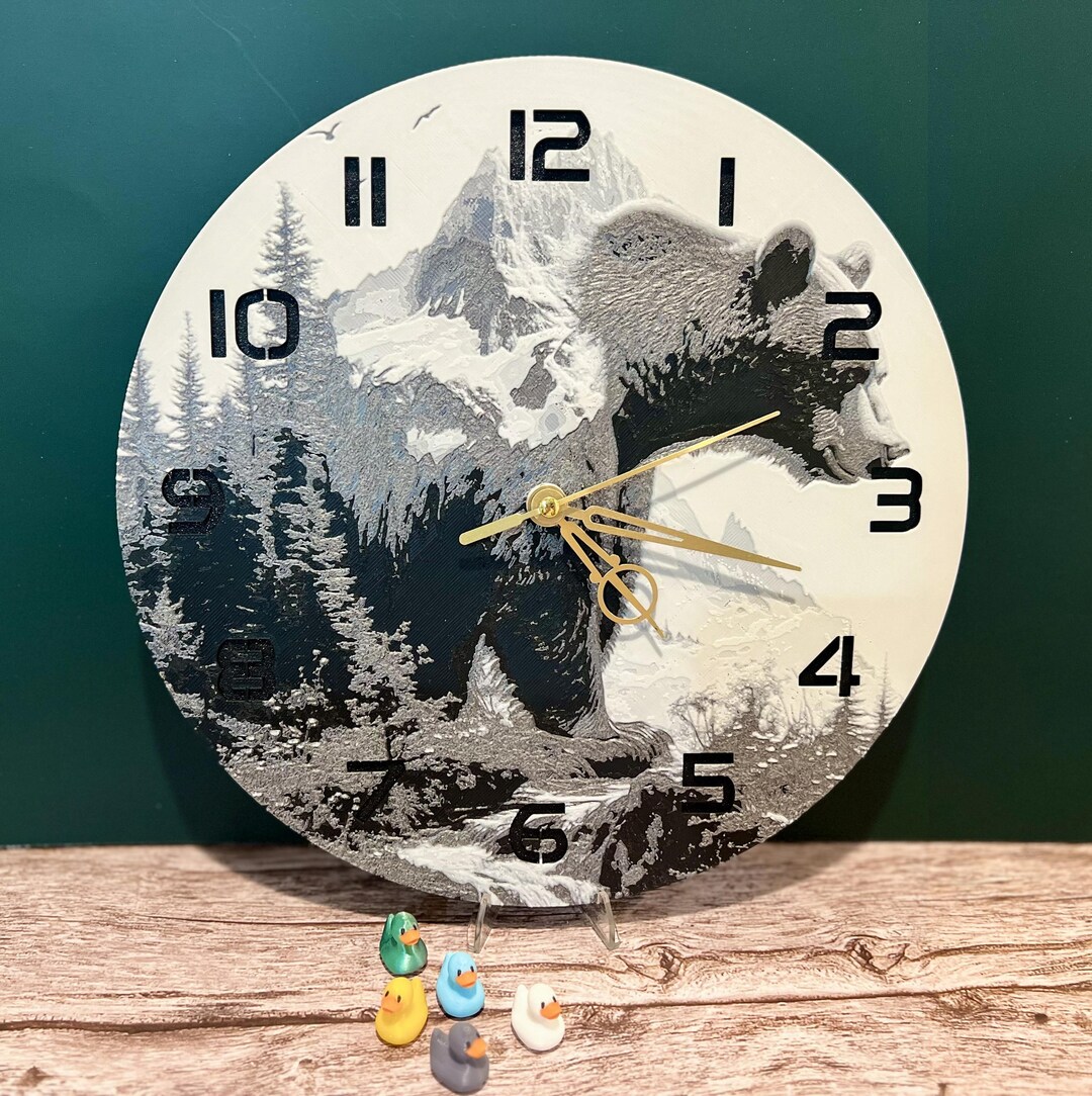 It's Bearly Time Clock - Etsy