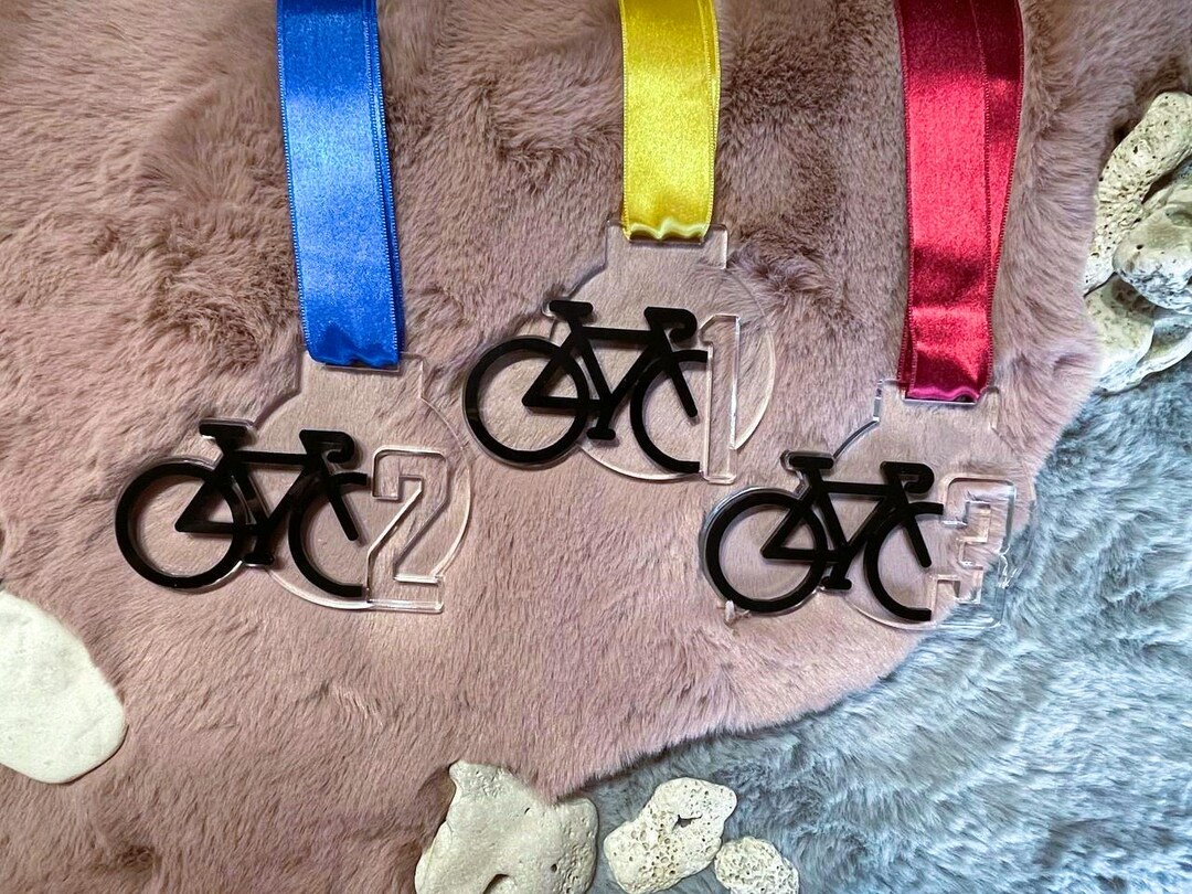 Set of 3 Acrylic Bicycle Medals: Custom Cycling Award, 3 Psc. - Etsy