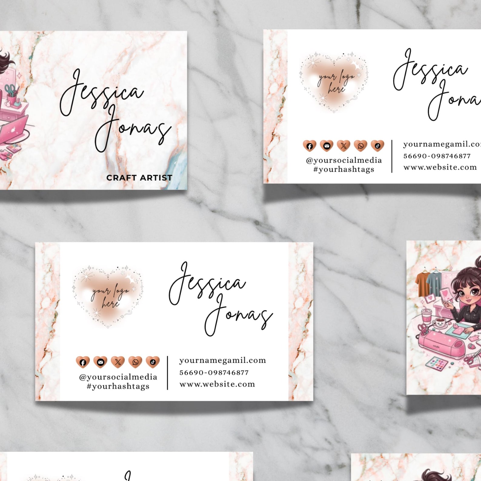 Craft Business Card Template | Handmade Business Card Design ...
