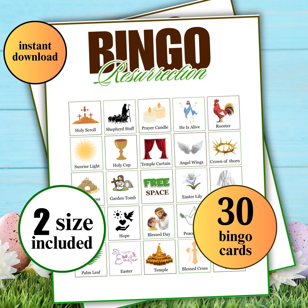 Resurrection Bingo Cards Printable, Resurrection Games, Resurrection ...