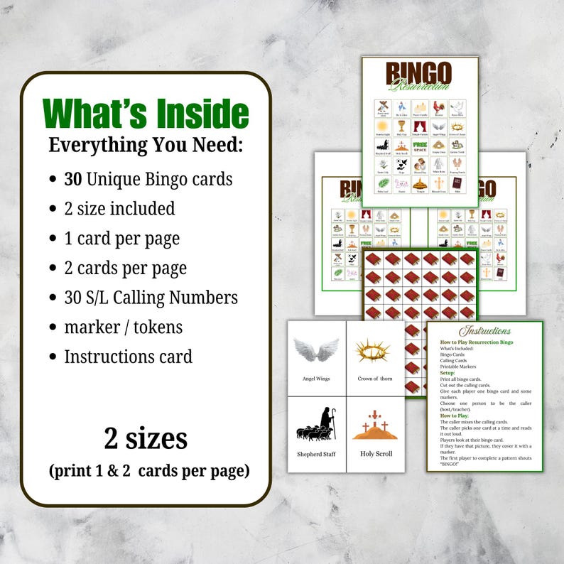 Resurrection Bingo Cards Printable, Resurrection Games, Resurrection ...