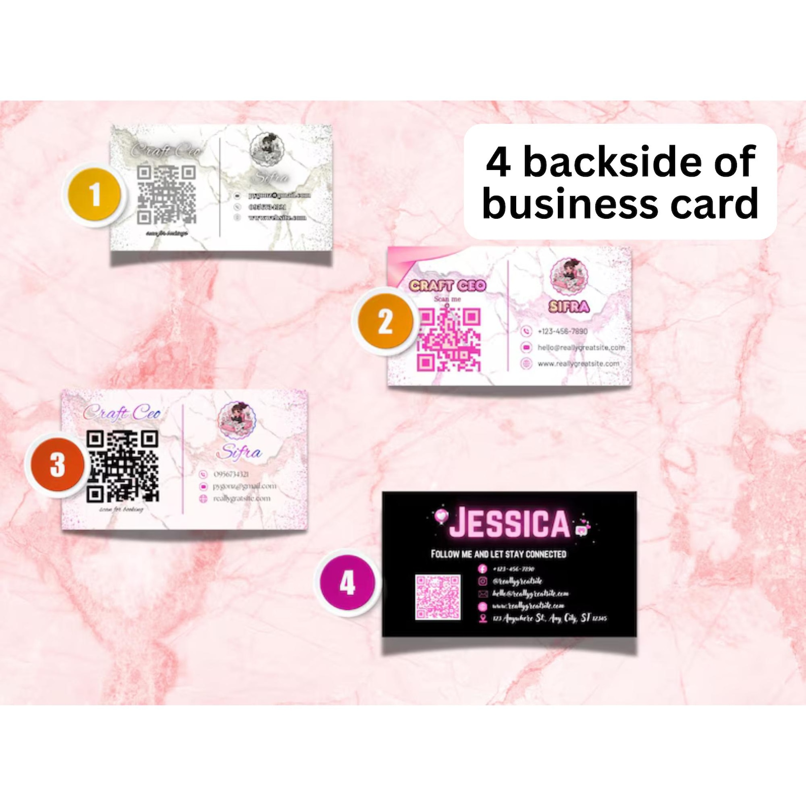 Editable Craft Business Card Template | DIY Small Business (canva) | 4 ...