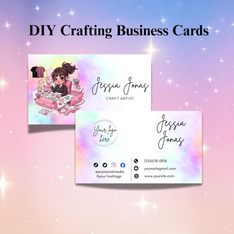 DIY Crafting Business Cards Templates - Customizable Designs | Ediable ...