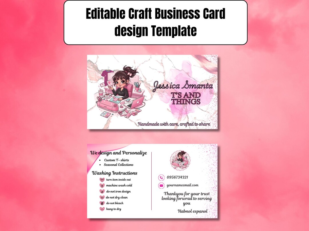 Crafting Business Card Design | Crafter Logo T-shirt Business Card ...
