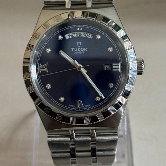 Vintage Tudor Automatic Blue dial Stainless Steel str… - Gem