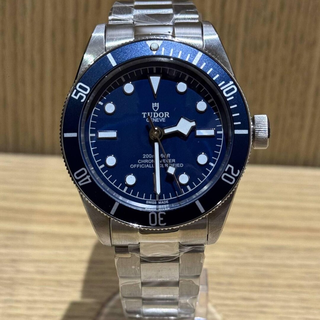 Vintage Tudor Automatic Blue Dial Silver Stainless Steel Strap Men's ...