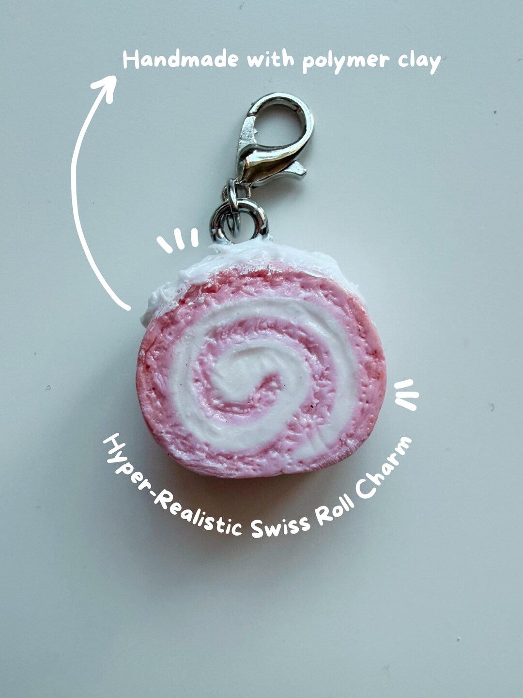 Hyper-realistic Polymer Clay Swiss Roll Charm - Etsy Canada