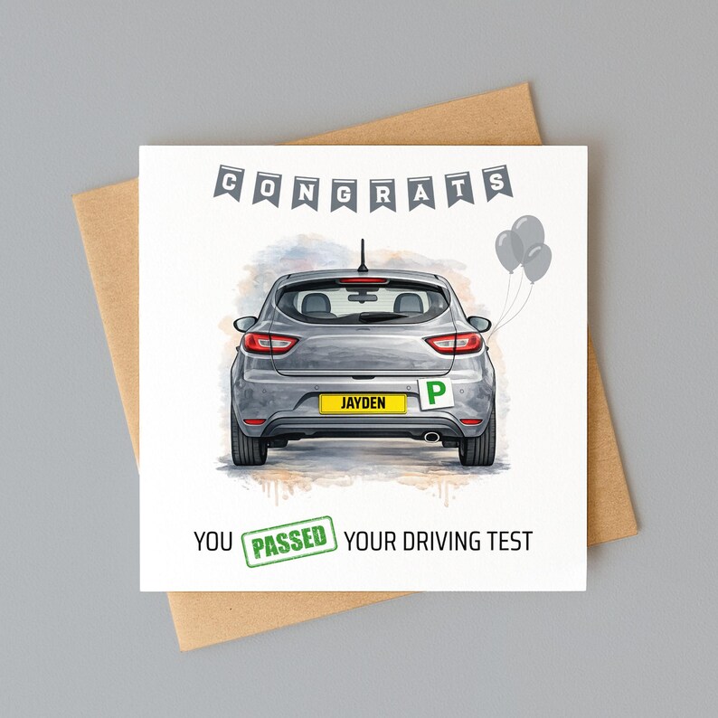 Passed Driving Test Card for Daughter Personalised New Driver for Him ...