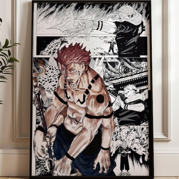 Jujutsu Kaisen Sukuna Manga Panels - Etsy