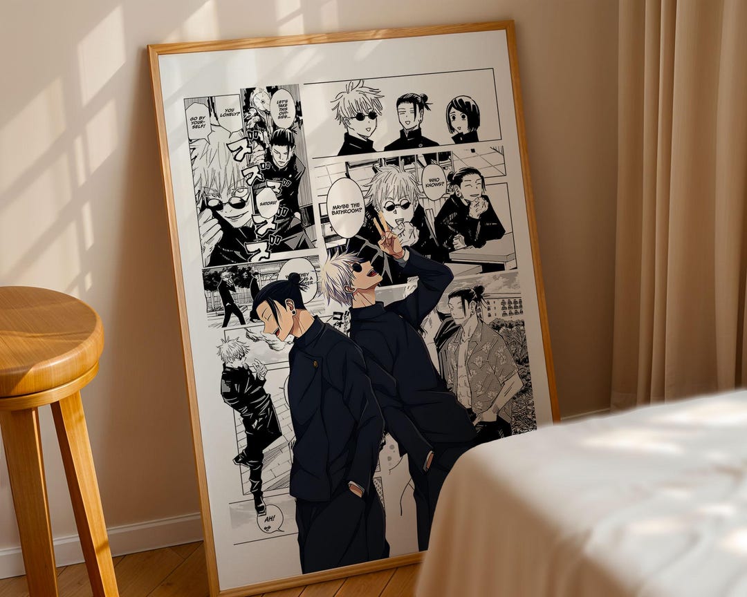 Jujutsu Kaisen Geto and Gojo Poster – Curated Manga Panels – Digital ...