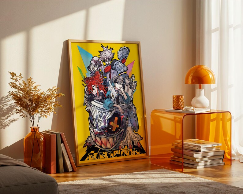 Gachiakuta Riyo Rudo Enjin Zanka Poster: Akuta Team, Anime Satin Poster ...