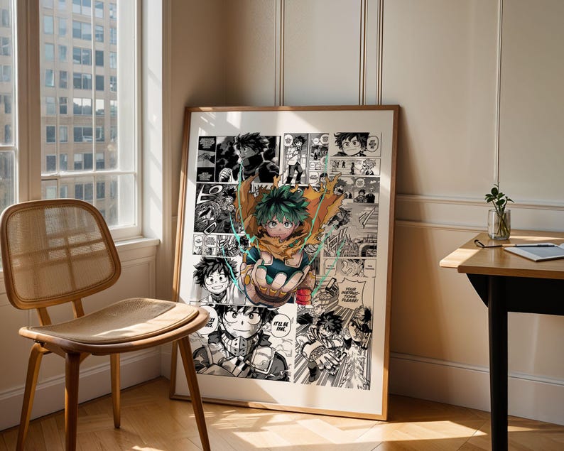 PRINTED POSTER My Hero Academia Deku Midoriya Izuku Manga Panels Poster ...