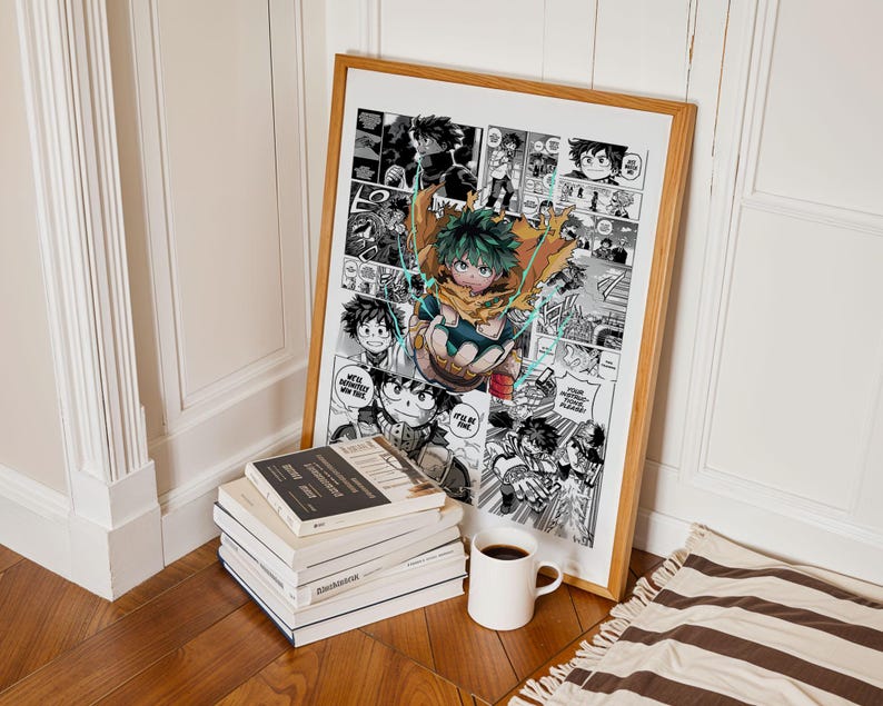 PRINTED POSTER My Hero Academia Deku Midoriya Izuku Manga Panels Poster ...