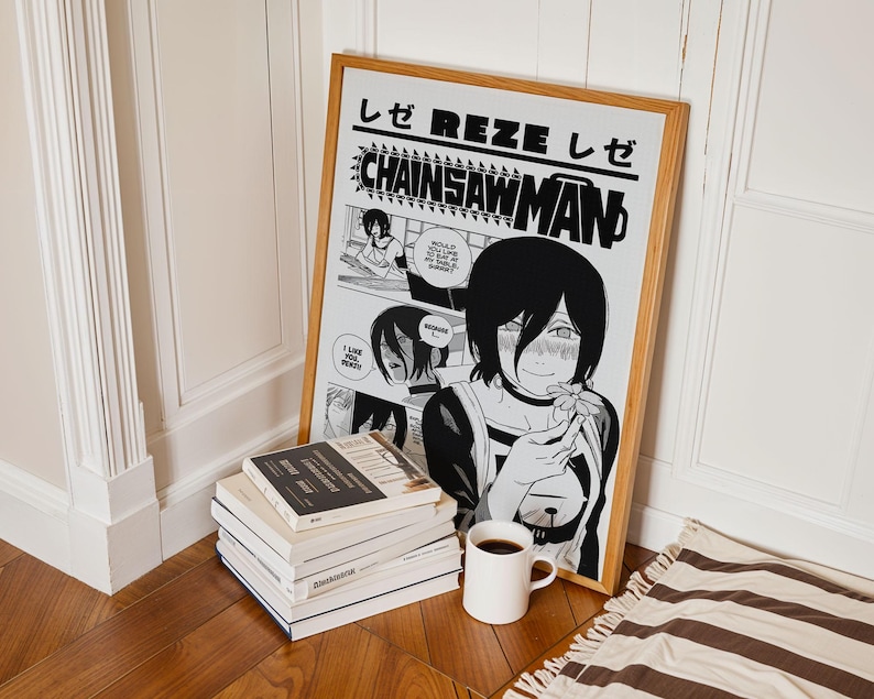 Chainsaw Man Reze Arc Movie Poster: Anime Print, Curated Manga Panels ...
