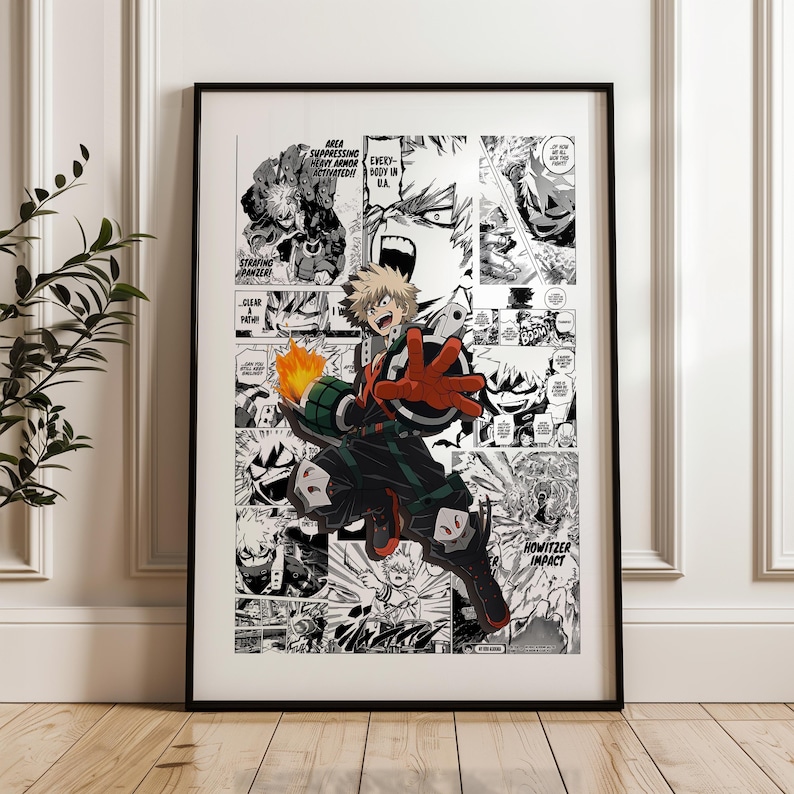 My Hero Academia Bakugo Manga Panels Poster – Curated Manga Panels ...