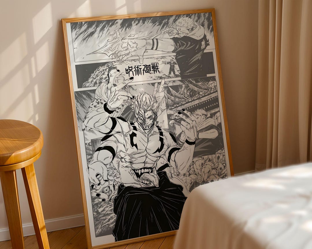 Jujutsu Kaisen Ryomen Sukuna Poster – Curated Manga Panels – Digital ...