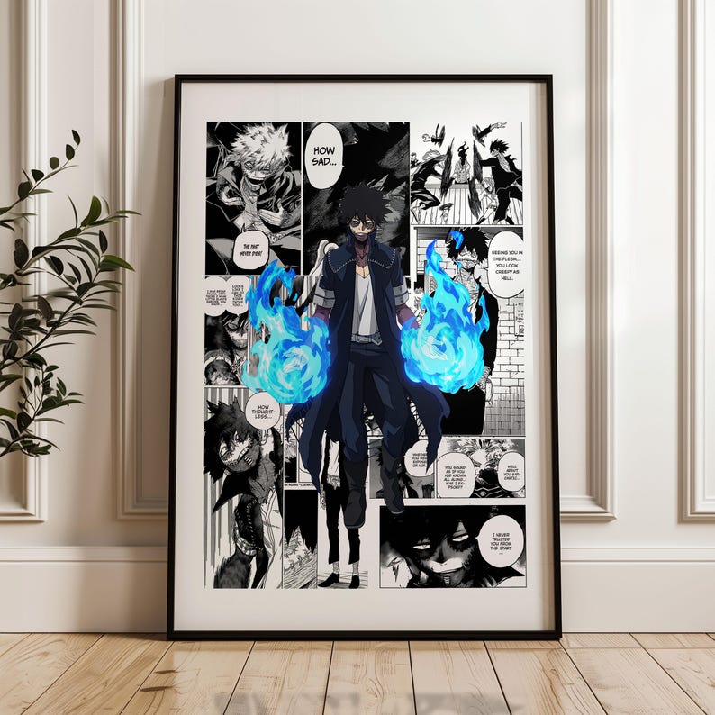 My Hero Academia Dabi Manga Panels Poster – Curated Manga Panels ...