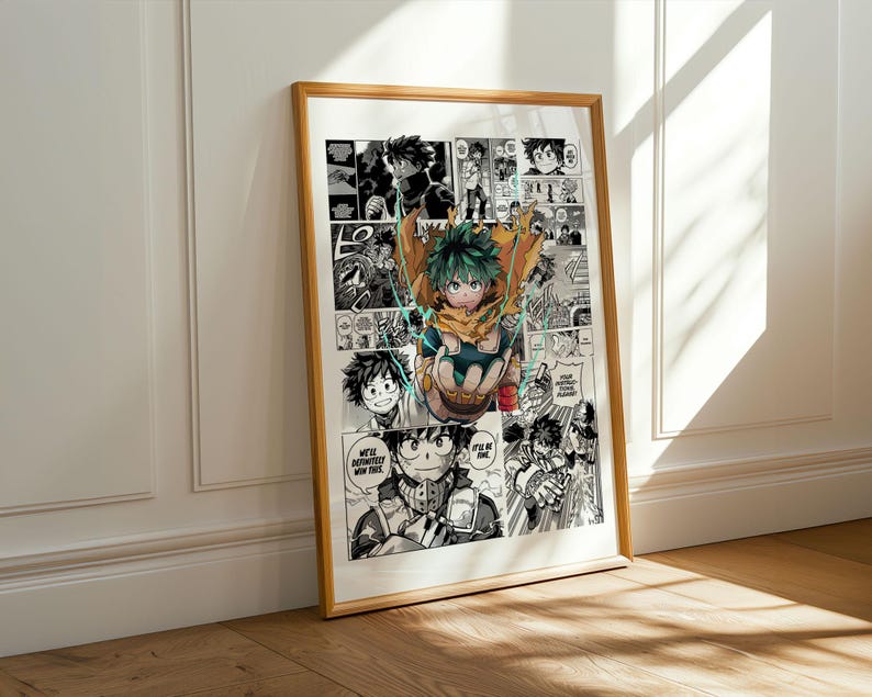 PRINTED POSTER My Hero Academia Deku Midoriya Izuku Manga Panels Poster ...