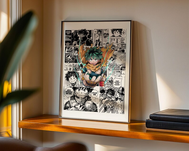 PRINTED POSTER My Hero Academia Deku Midoriya Izuku Manga Panels Poster ...