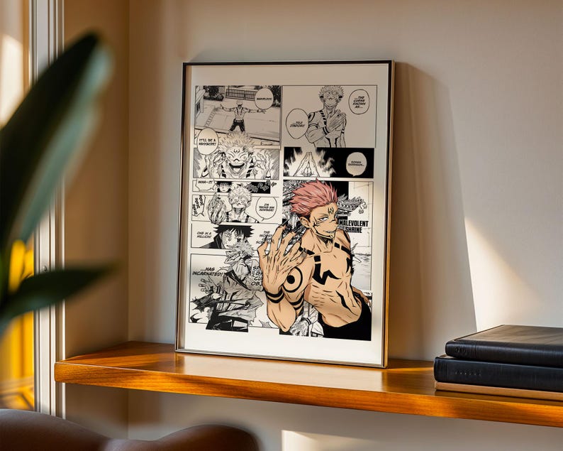 Jujutsu Kaisen Ryomen Sukuna Poster – Curated Manga Panels – Digital ...