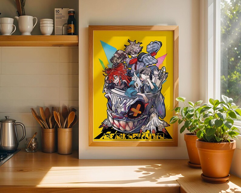 Gachiakuta Riyo Rudo Enjin Zanka Poster: Akuta Team, Anime Satin Poster ...