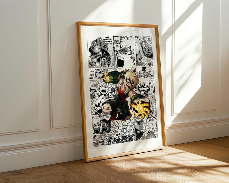 My Hero Academia Bakugo Manga Panels Poster – Curated Manga Panels ...