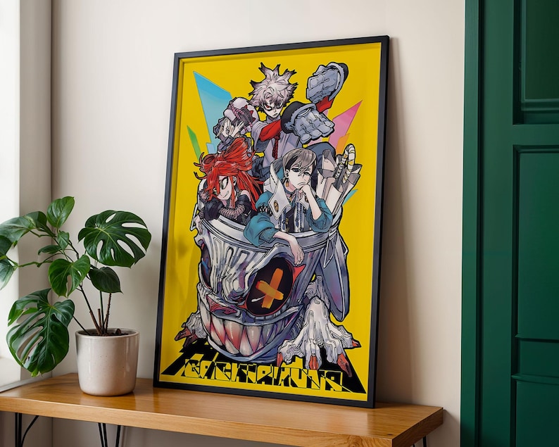 Gachiakuta Riyo Rudo Enjin Zanka Poster: Akuta Team, Anime Satin Poster ...