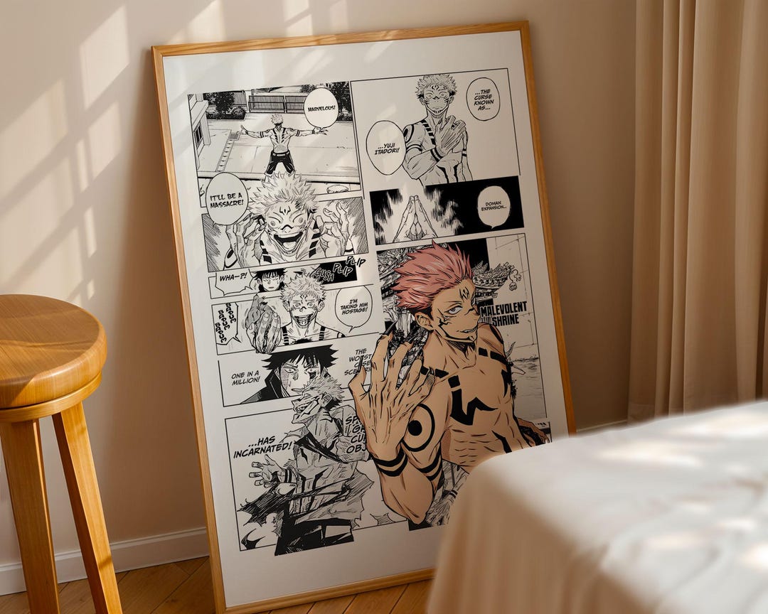 Jujutsu Kaisen Ryomen Sukuna Poster – Curated Manga Panels – Digital ...