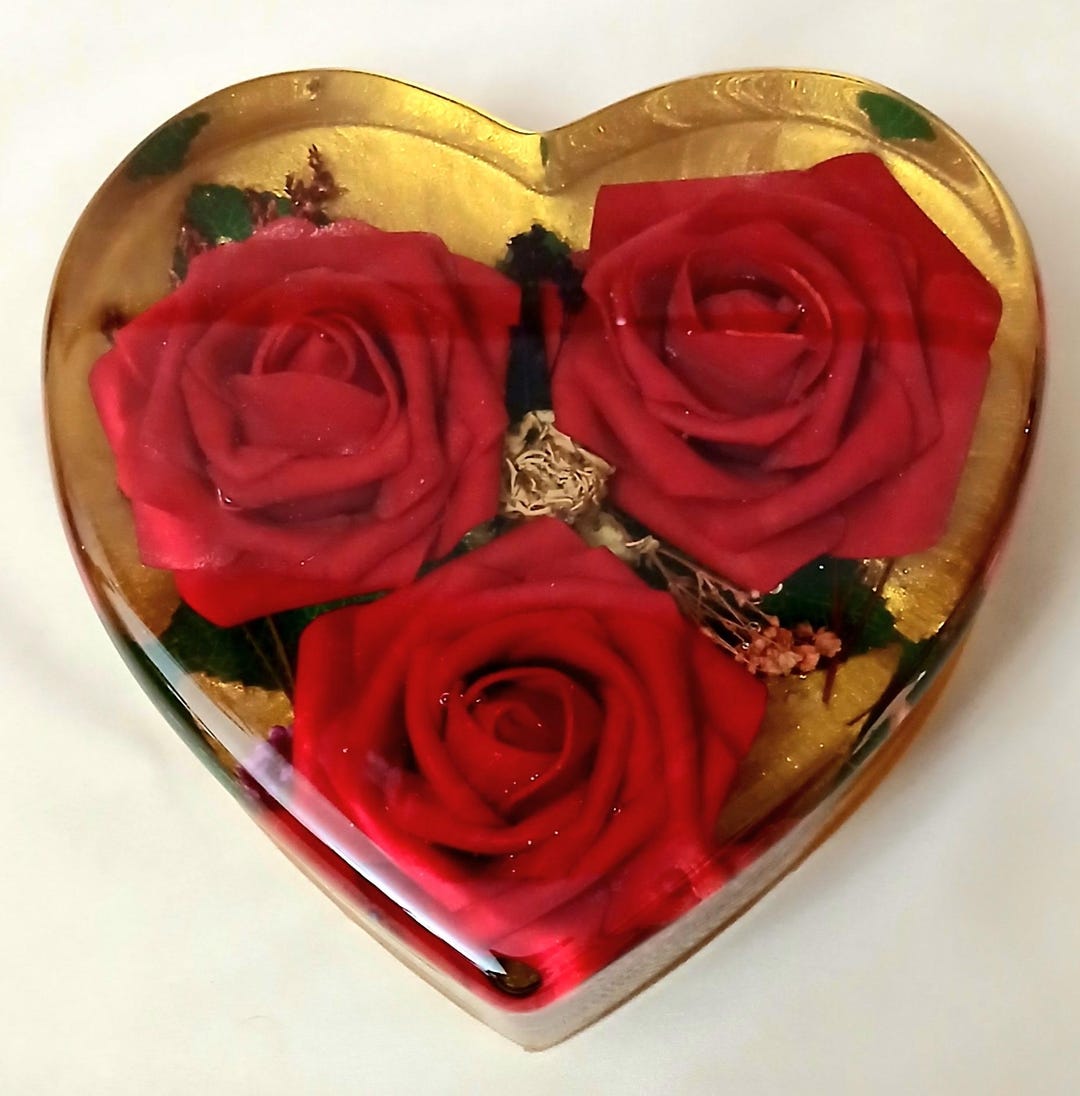 6" Tall Handcrafted Heart Shaped Floral Display Home Decor - Etsy