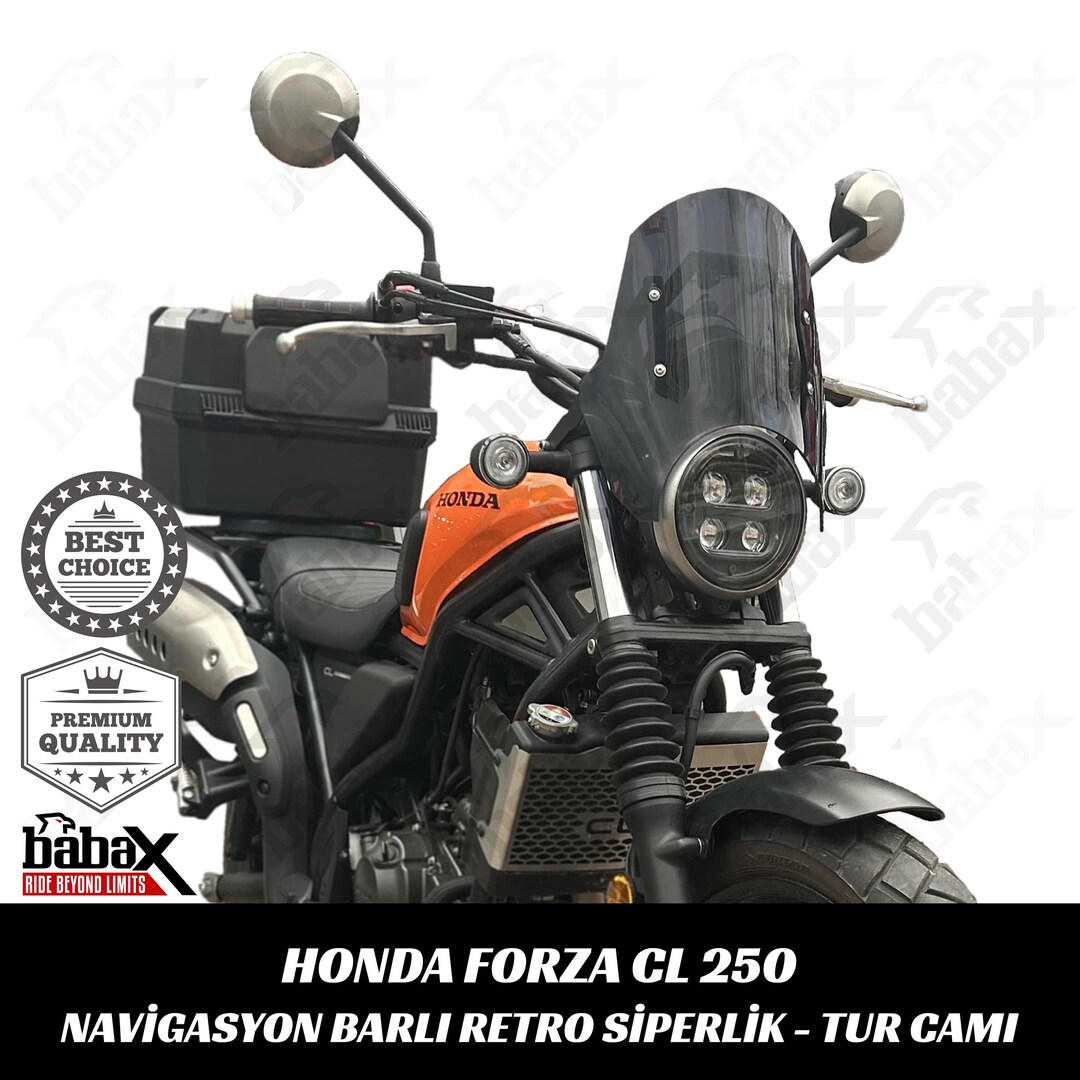 Retro Windshield for Honda CL250 CL300 CL500 | Dark Tint | With ...