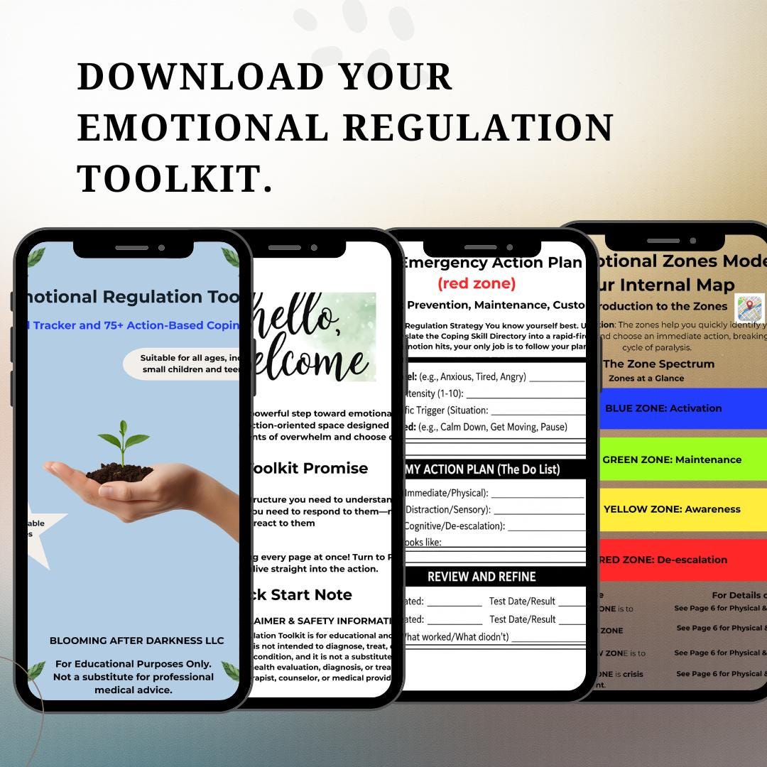 Self-regulation Toolkit: 75+ Coping Skills & Mood Tracker (digital ...