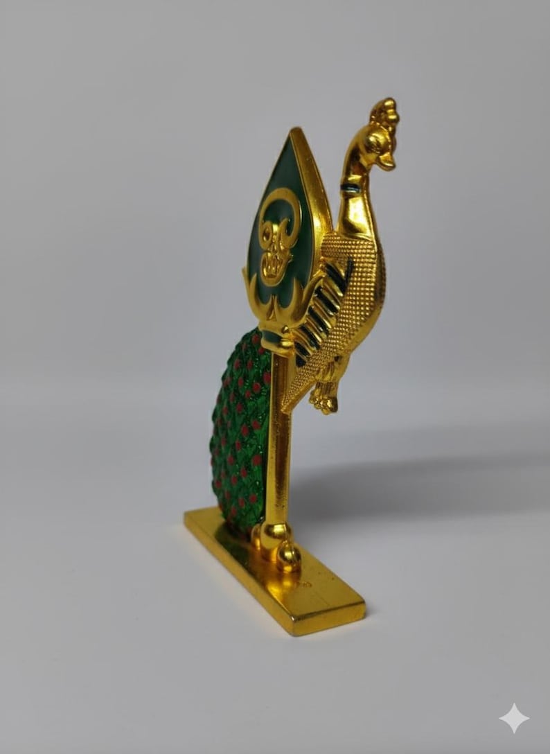 Golden Peacock Vel, Murugan Symbol, Hindu Pooja Decor - Etsy
