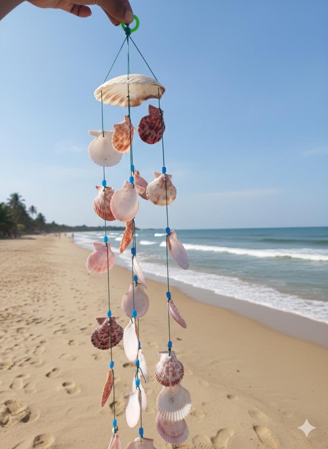 Handmade Sea Shell Wind Chime | Boho Coastal Decor - Etsy