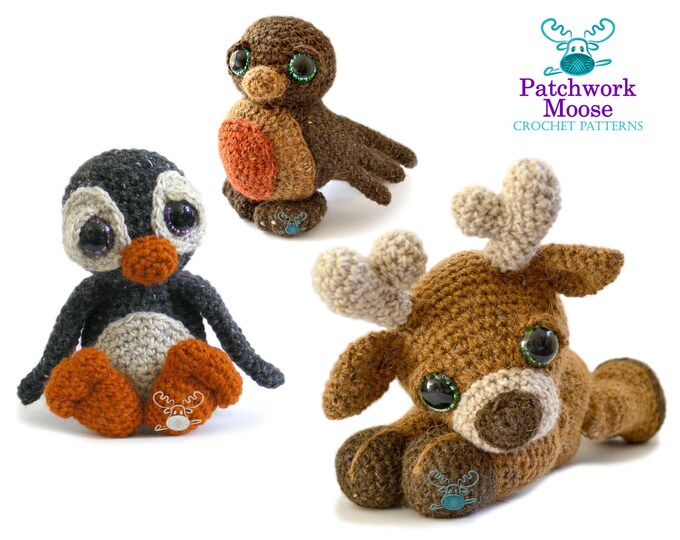 Amigurumi Christmas Crochet Pattern Bundle Reindeer Penguin - Etsy
