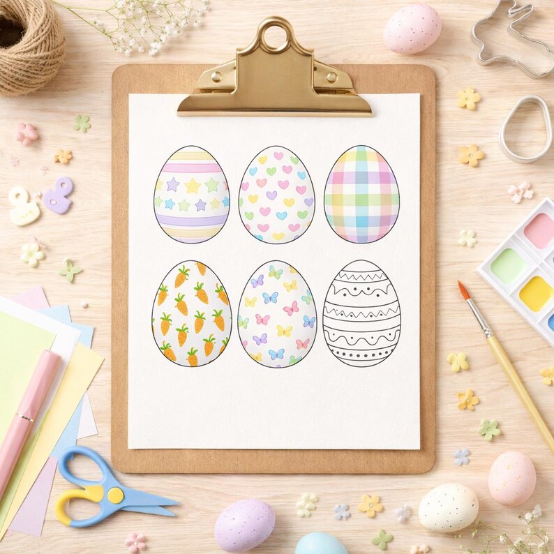 Easter Egg Bundle Printable Designs, Kids Activity Sheet, Party Decor ...