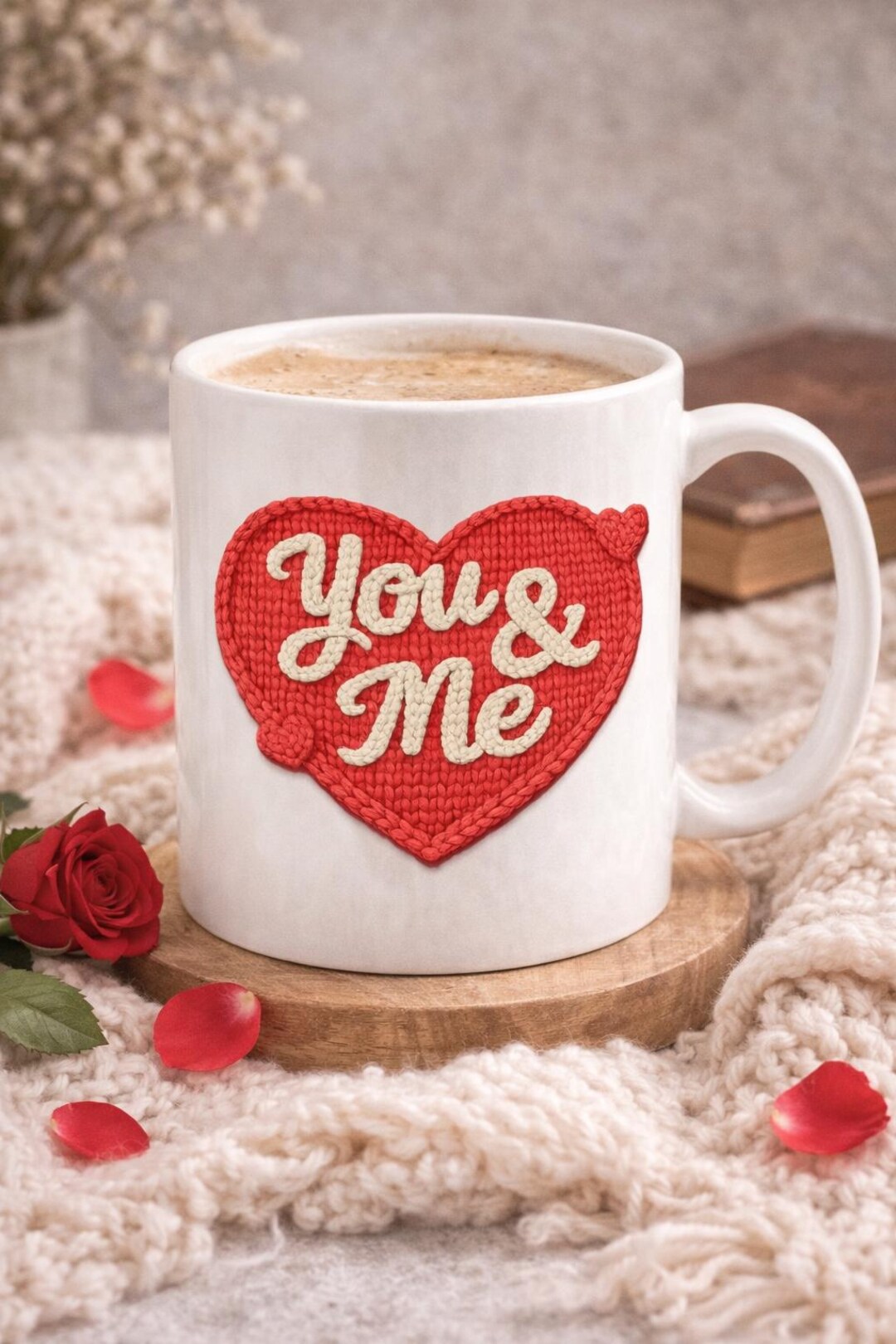 You & Me Heart PNG | Knitted Valentine Clipart (digital Download ) - Etsy