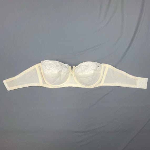 Vintage Vassarette 34C Longline Strapless Bra White L… - Gem