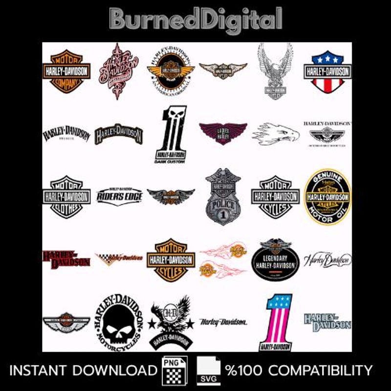 Harley Davidson Stickers - Etsy