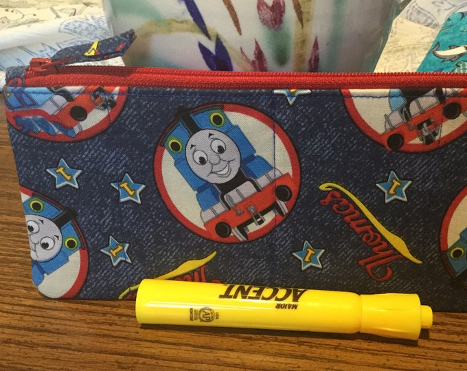 Handcrafted Thomas the Train Zipper Pencil Case/travel Bag/ Pouch ...