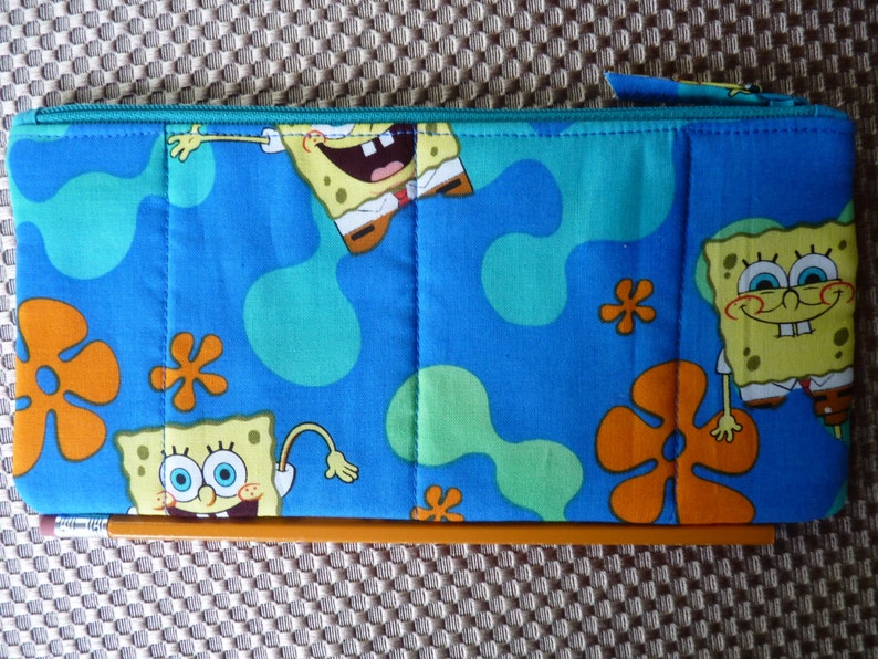 Handcrafted Spongebob Zipper Pencil Case/ Pouch/gadget/travel Bag - Etsy