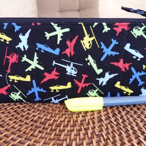 Handcrafted Airplane Zipper Pencil Case/travel Bag/ Pouch/ - Etsy
