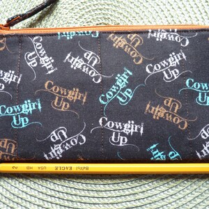 Handcrafted Cowgirl Zipper Pencil Case/ Pouch/ Gadget Bag/travel Bag ...