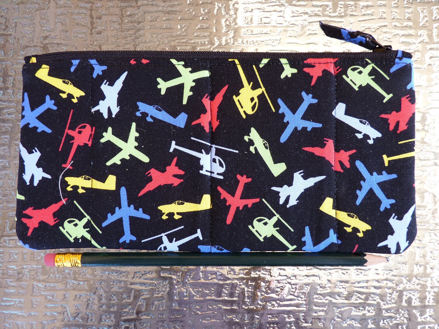 Handcrafted Airplane Zipper Pencil Case/travel Bag/ Pouch/ - Etsy