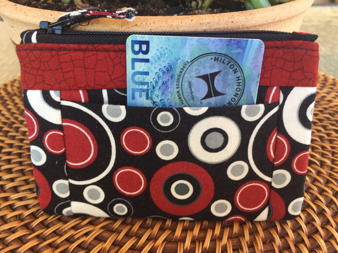 Handcrafted Zipper Coin Purse/ Mini Wallet With Outside Pockets - Etsy